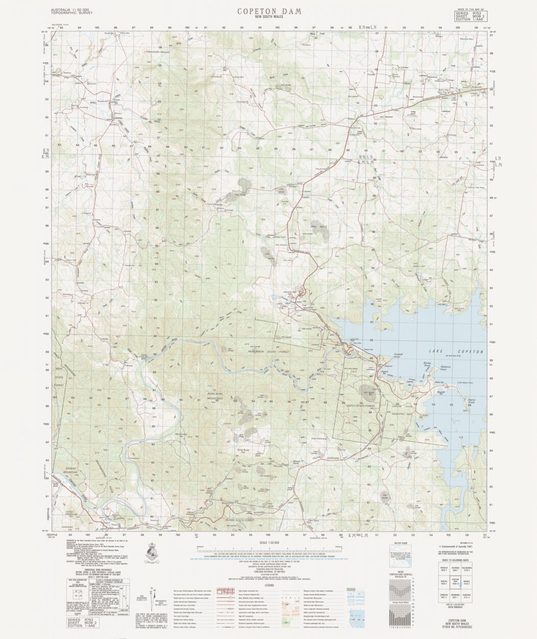 Copeton Dam (9038-2) Map by Geoscience Australia | Avenza Maps