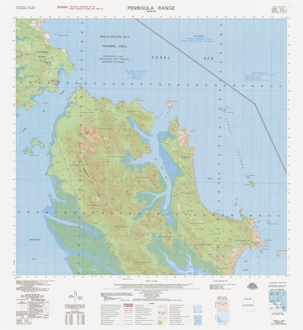 Peninsula Range (9053-3) Map by Geoscience Australia | Avenza Maps