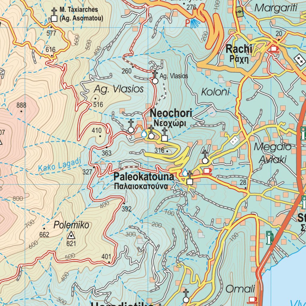 Lefkada Tour & Trail Map by Discovery Walking Guides Ltd | Avenza Maps