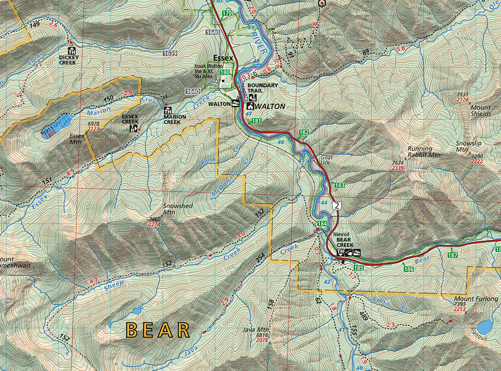 Bob Marshall Wilderness Complex: North Half Map by Cairn Cartographics ...