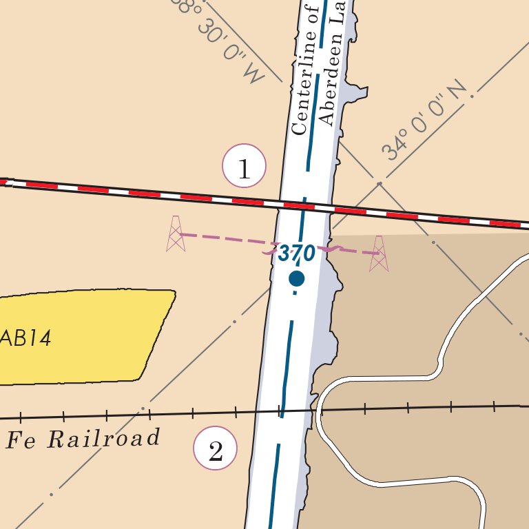 Tennessee-Tombigbee Waterway Chart 21: Historic Miles 368-371 Map by US ...