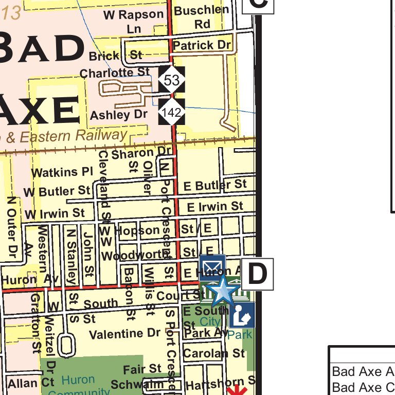 Colfax Township and West ½ City of Bad Axe, Huron County, Michigan Map ...