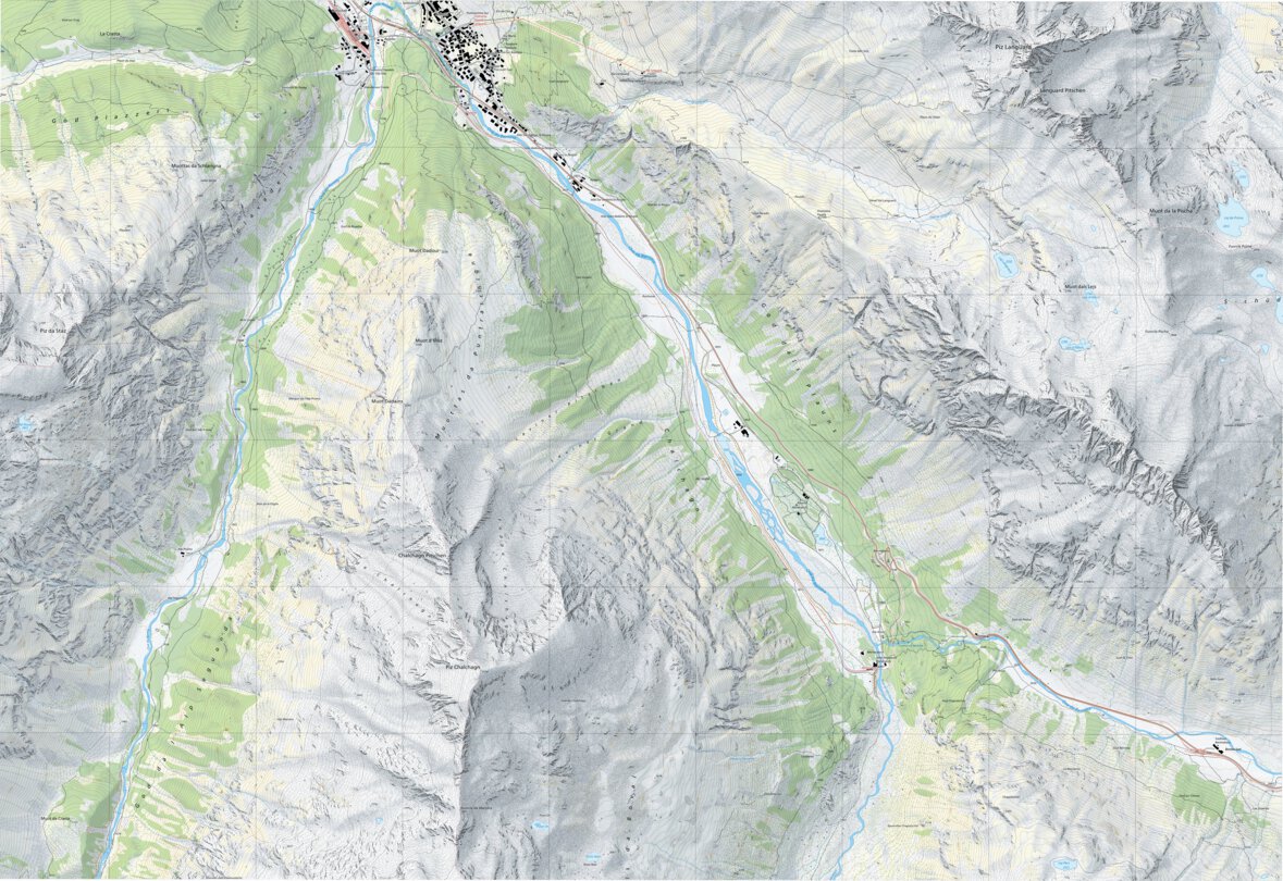 Pontresina 1, 1:10,000 Map by SwissTopo | Avenza Maps
