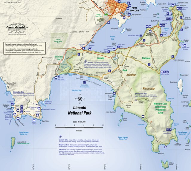 Lincoln National Park Map by Carto Graphics | Avenza Maps