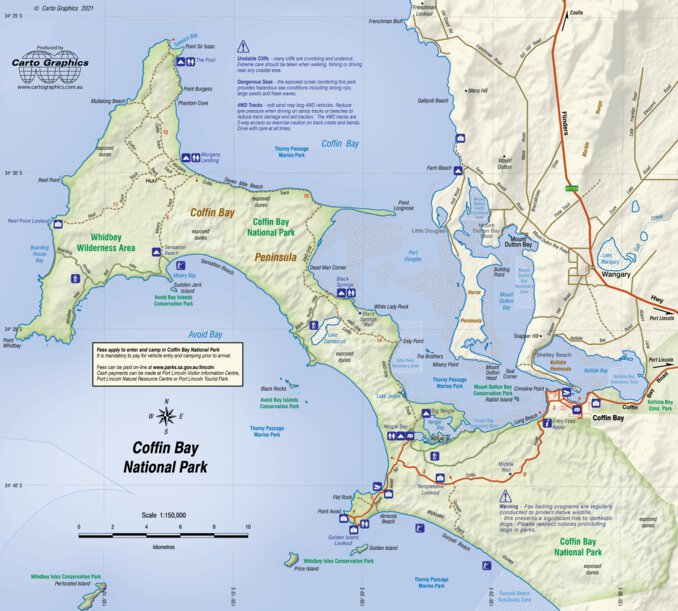 Coffin Bay National Park Map by Carto Graphics | Avenza Maps