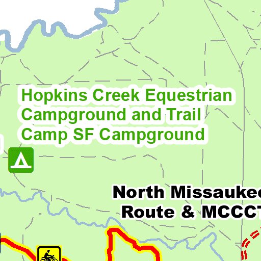 North Missaukee Trail Route Motorcycle And MCCCT West Map by MI DNR ...