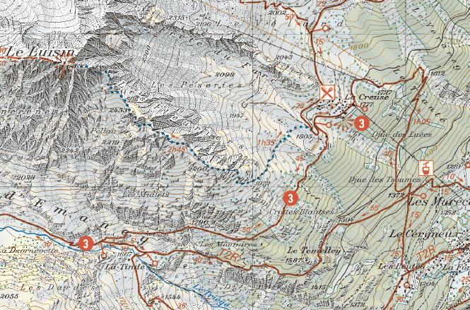 Vallée du Trient, 1:25‘000, Hiking Map by Orell Fuessli Kartographie AG ...