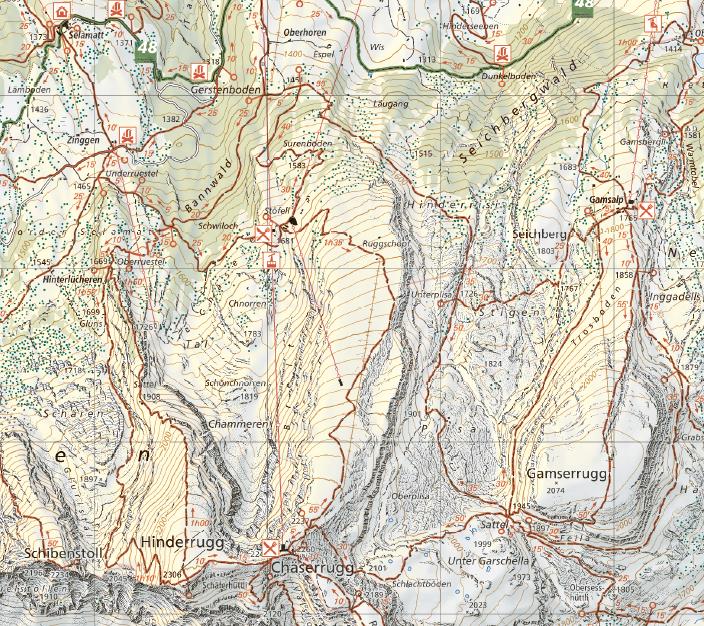 Obertoggenburg - Alpstein, 1:25‘000, Hiking Map by Orell Fuessli ...