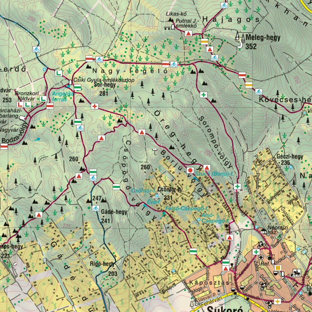 VELENCEI-hegység, Velencei tó turistarékép / tourist Map by ...