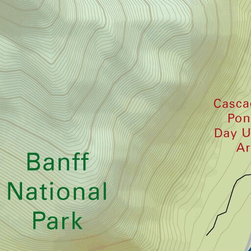 Banff & Area Topo Map - Banff National Park Alberta by Backroad ...