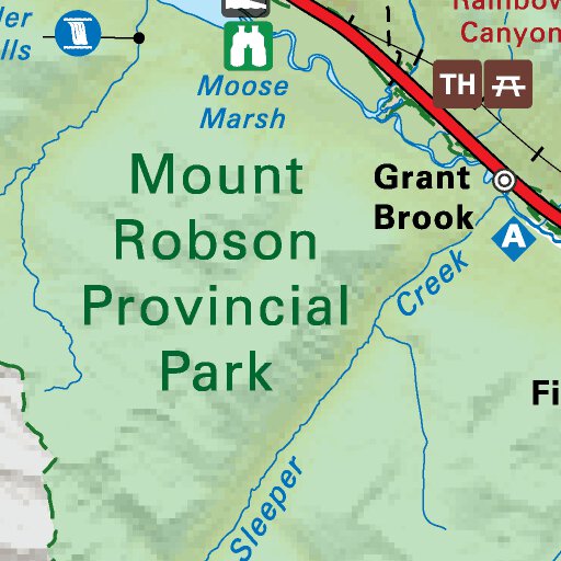 Mount Robson Provincial Park – BC Park Recreation Map by Backroad ...