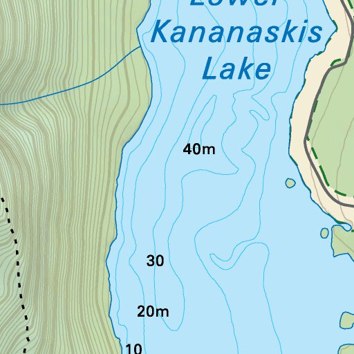 Kananaskis Lakes Topo Map – Peter Lougheed Provincial Park by Backroad ...