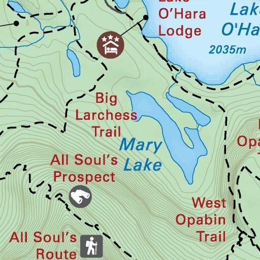 Lake O'Hara Topo Map - Yoho National Park by Backroad Mapbooks | Avenza ...