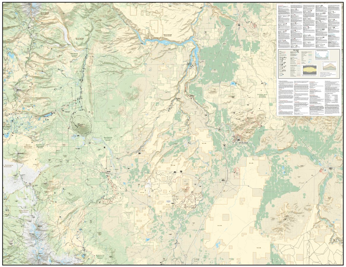 Sisters & Redmond, Oregon High Desert Trail Map by Adventure Maps, Inc ...
