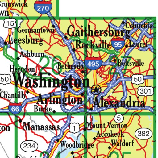 Virginia Atlas & Gazetteer Overview Map by Garmin | Avenza Maps