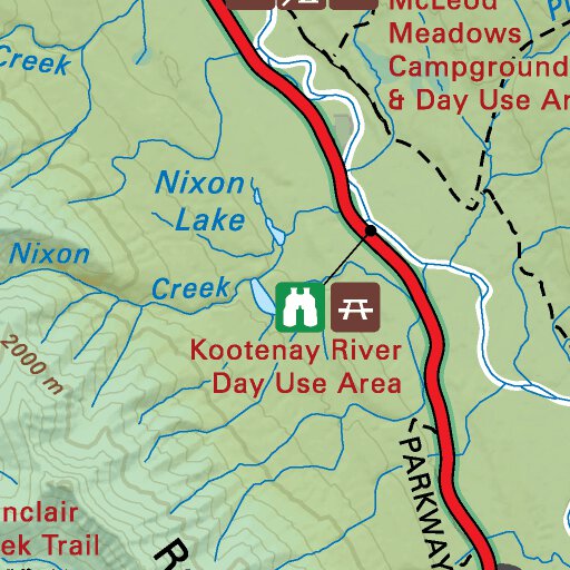 CRCR04 Radium Hot Springs - Canadian Rockies Topo Map by Backroad ...