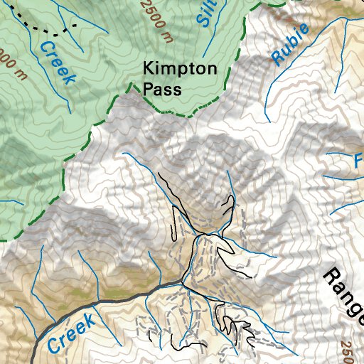 CRCR04 Radium Hot Springs - Canadian Rockies Topo Map by Backroad ...
