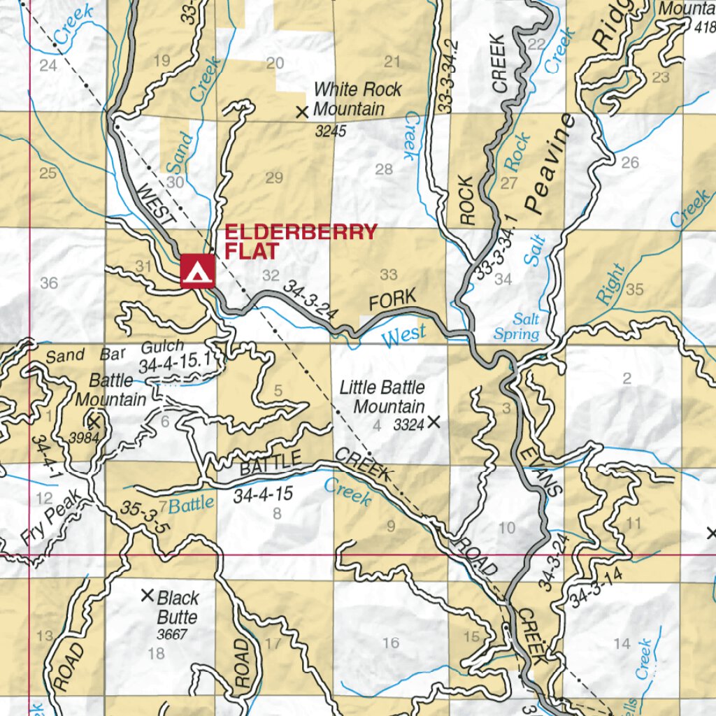 Upper Rogue Basin Recreation Map West by US Forest Service R6 Pacific ...