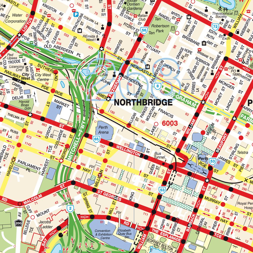 UBD-Gregory's Perth City & Surrounding Suburbs Street Map by Hardie ...