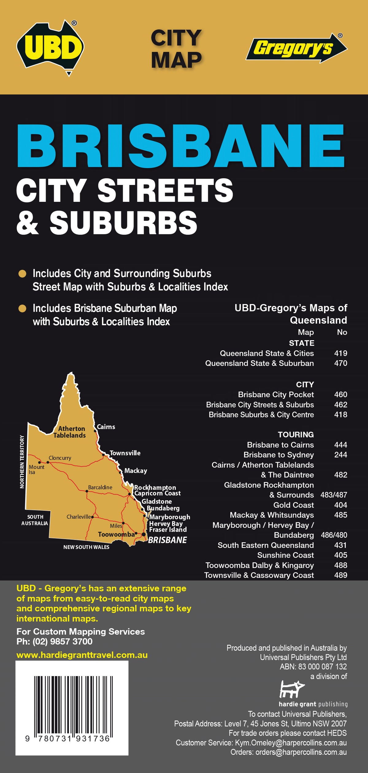 UBD-Gregory's Brisbane City Streets & Suburbs, Map 462, edition 9 by ...