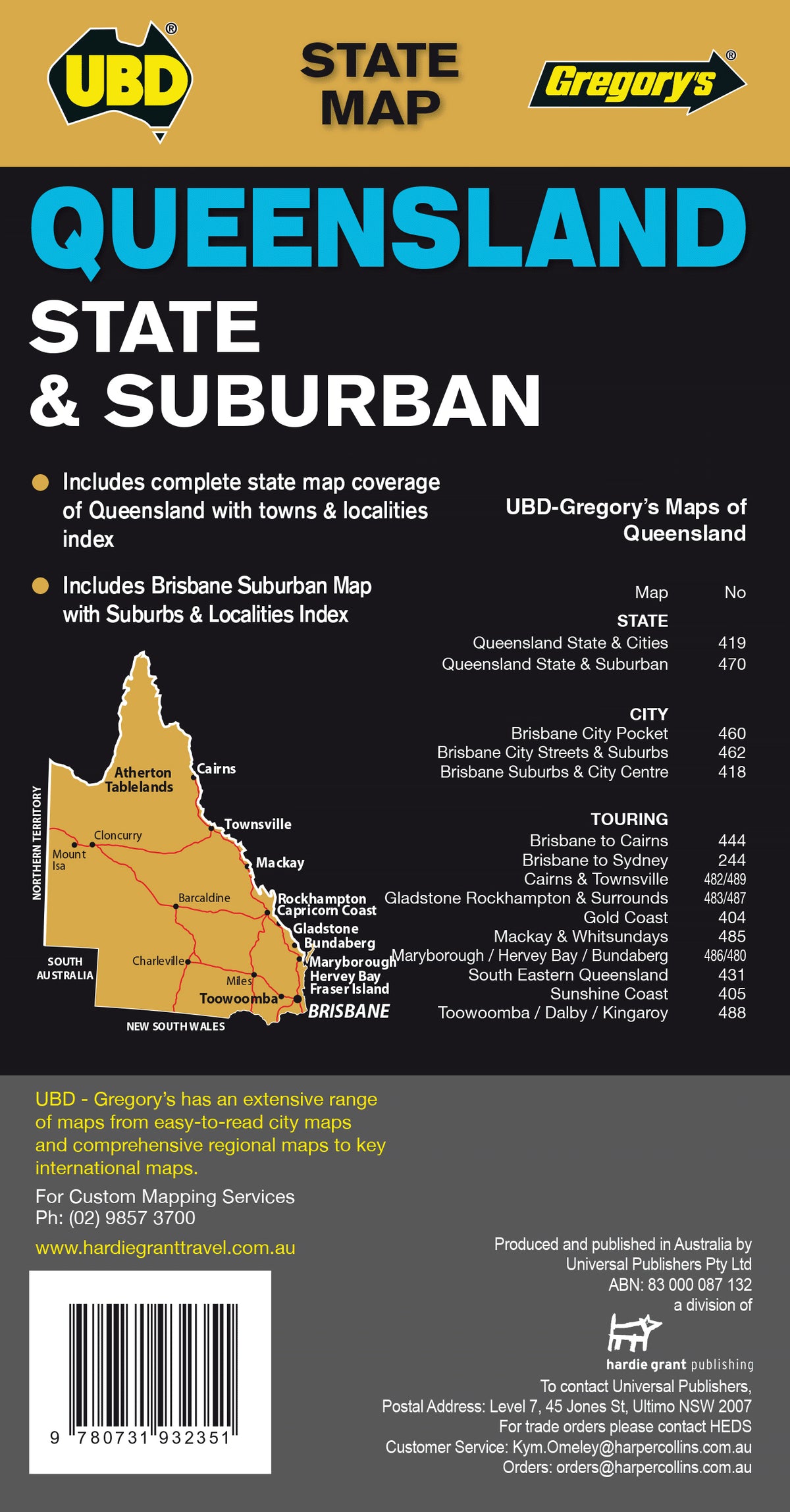 UBD-Gregory's Queensland State & Suburban, Map 470, edition 28 by ...
