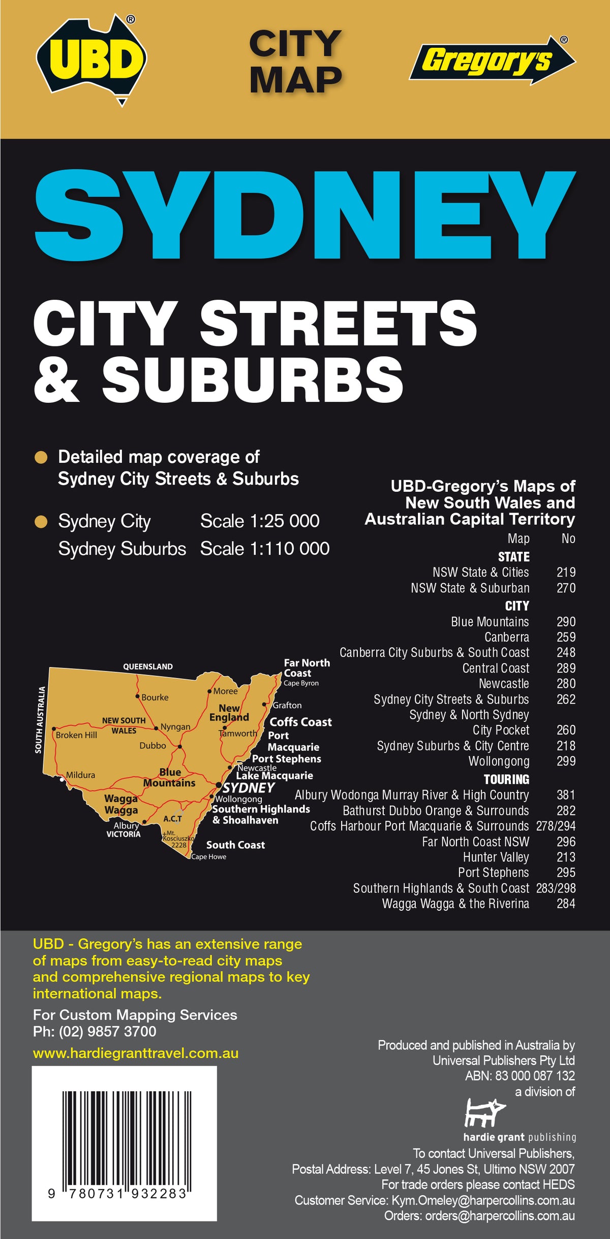 UBD-Gregory's Sydney City Streets & Suburbs, Map 262, edition 8 by ...