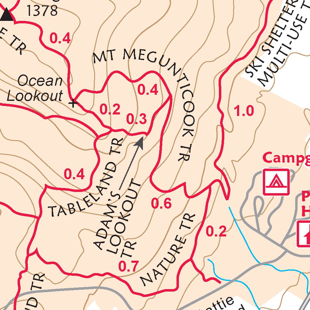 AMC Maine Mountains Trail Map #4: Camden Hills by Appalachian Mountain ...