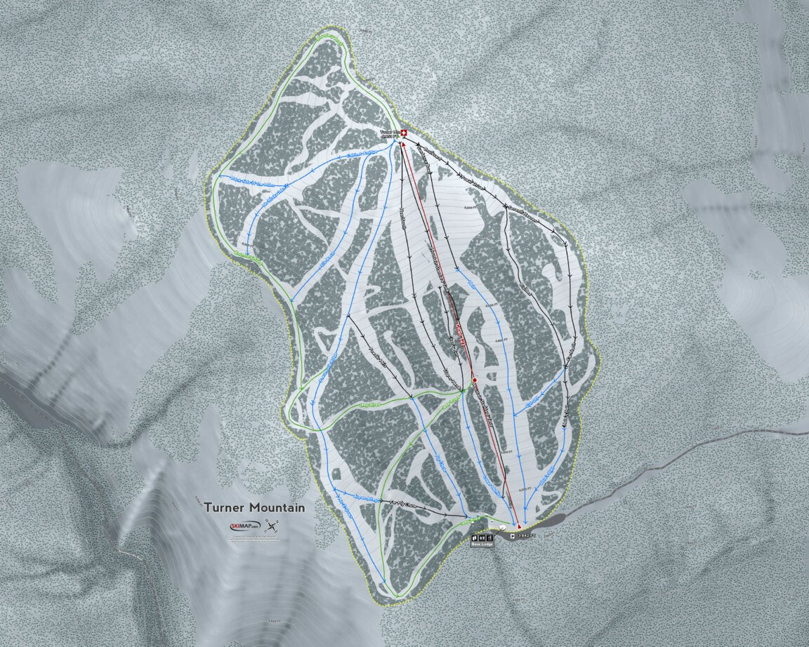 Turner Mountain Resort Map by Mapsynergy | Avenza Maps