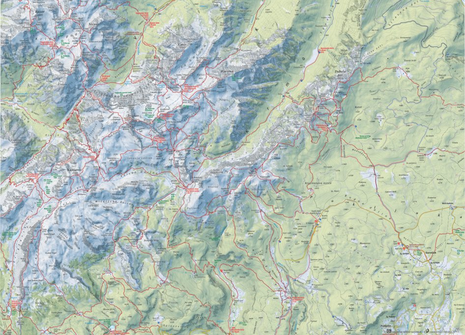 Triglav South 1 25.000 PZS Map by Planinska zveza Slovenije | Avenza Maps
