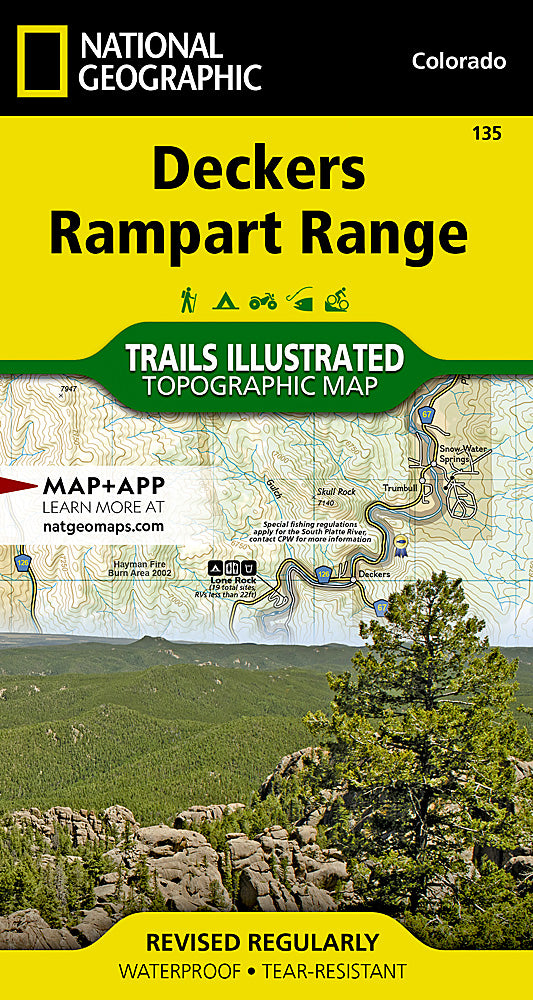 135 :: Deckers, Rampart Range Map by National Geographic | Avenza Maps