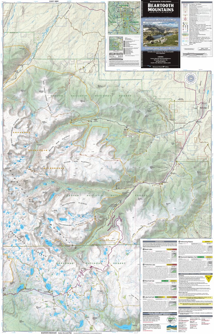 Beartooth Mountains 2021 Map by Beartooth Publishing | Avenza Maps