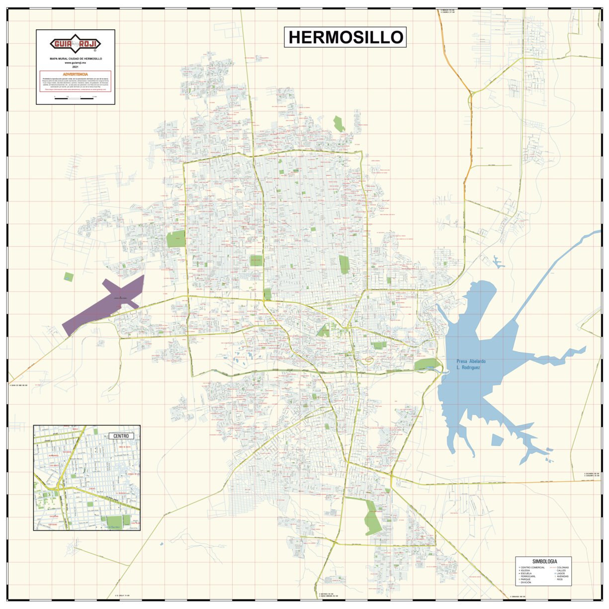 Hermosillo / zona urbana / Calles Map by Guia Roji | Avenza Maps