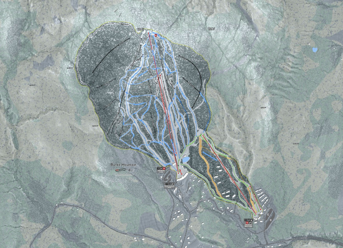 Burke Mountain Resort Map by Mapsynergy | Avenza Maps