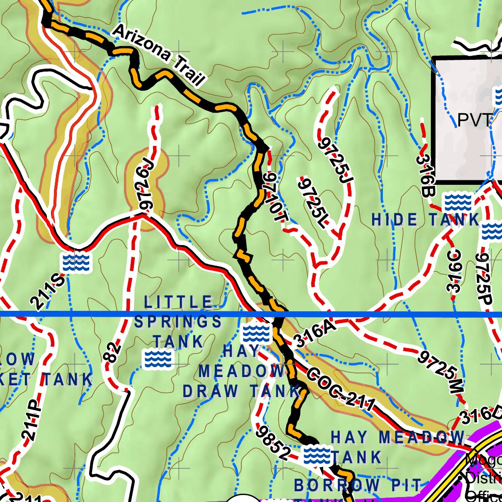 Arizona HuntMap GMU 5B South Map by HuntMap, LLC | Avenza Maps