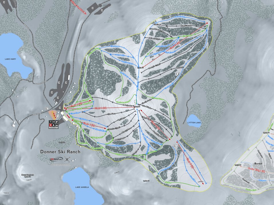 Donner Ski Ranch Resort Map by Mapsynergy | Avenza Maps