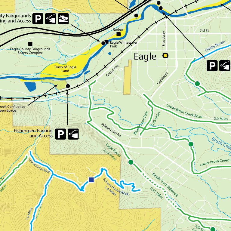 Eagle & Gypsum Trails Map - Hike Colorado - Bike Colorado by Map the ...