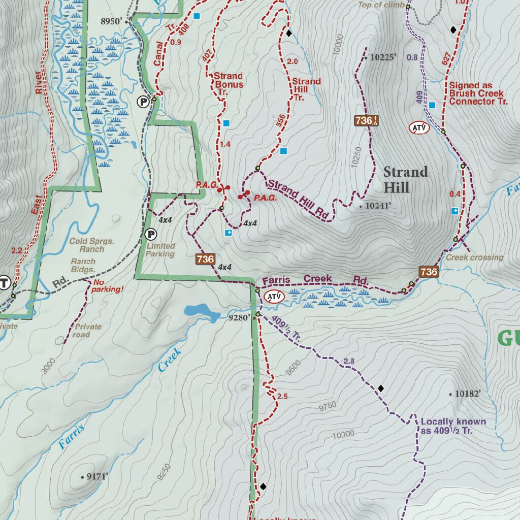 Crested Butte Trail Map by Singletrack Maps | Avenza Maps