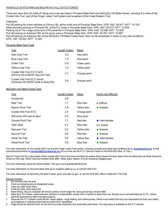 PMHL - Pinnacle S.P./McCarthy Hill S.F. Map by Finger Lakes Trail ...