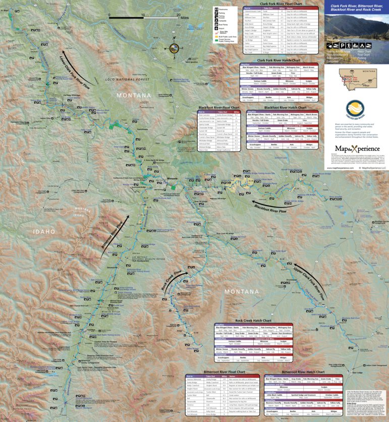 Clark Fork River & Bitterrroot River - Fish Montana Map by Map the ...