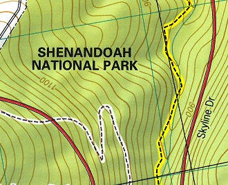 Hike 7: Dickey Ridge in Shenandoah National Park Map by Potomac ...
