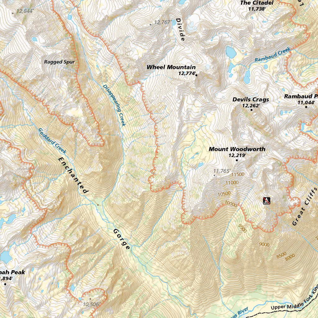 Mt.Whitney to Bishop (South Sierras), CA Trail Map by Adventure Maps ...
