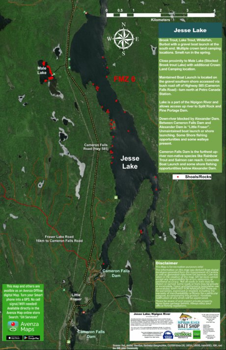 Jesse Lake - Nipigon River Fishing Map by GH Services | Avenza Maps
