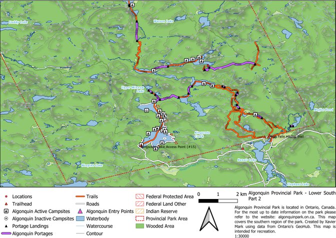 Algonquin Provincial Park - All Maps Bundle Map by Xavier Maps | Avenza ...