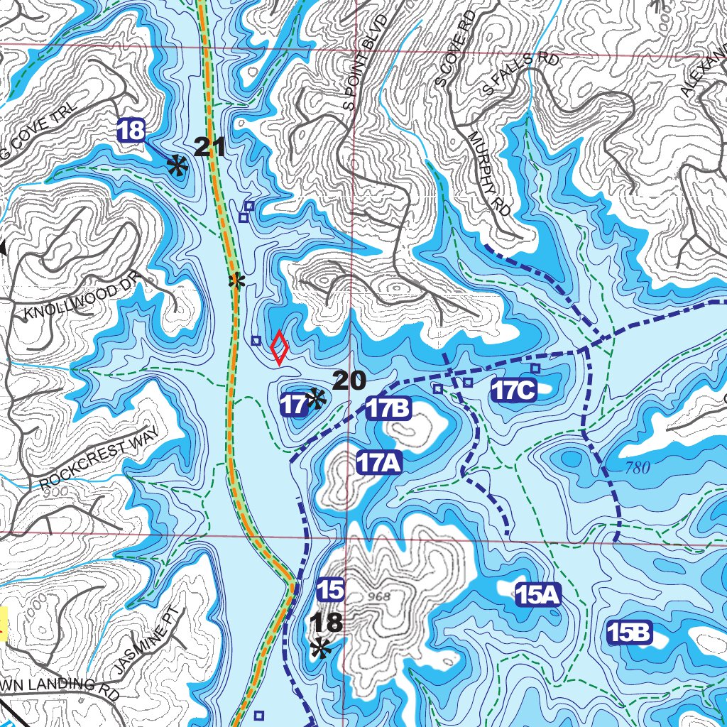 324 Lake Keowee, SC Map by Kingfisher Maps, Inc. | Avenza Maps