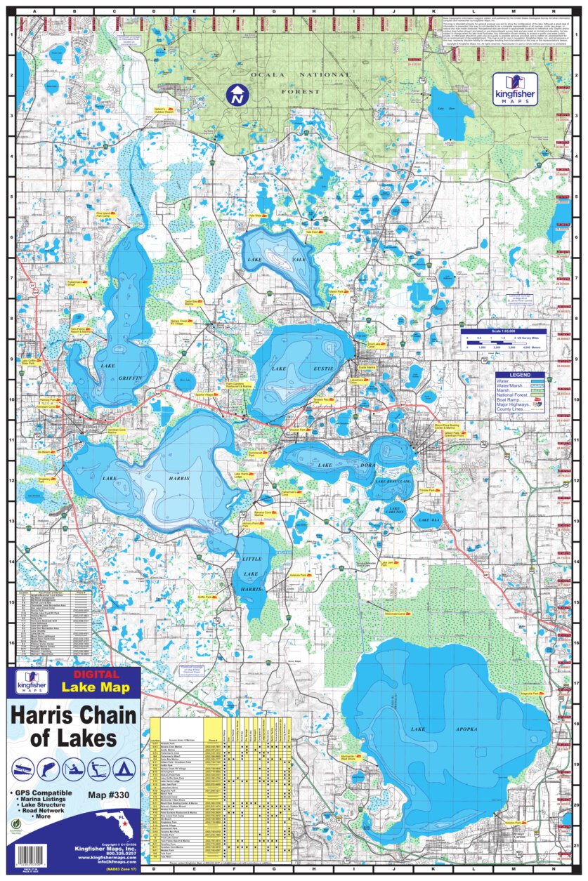 330 Harris Chain of Lakes Map by Kingfisher Maps, Inc. | Avenza Maps