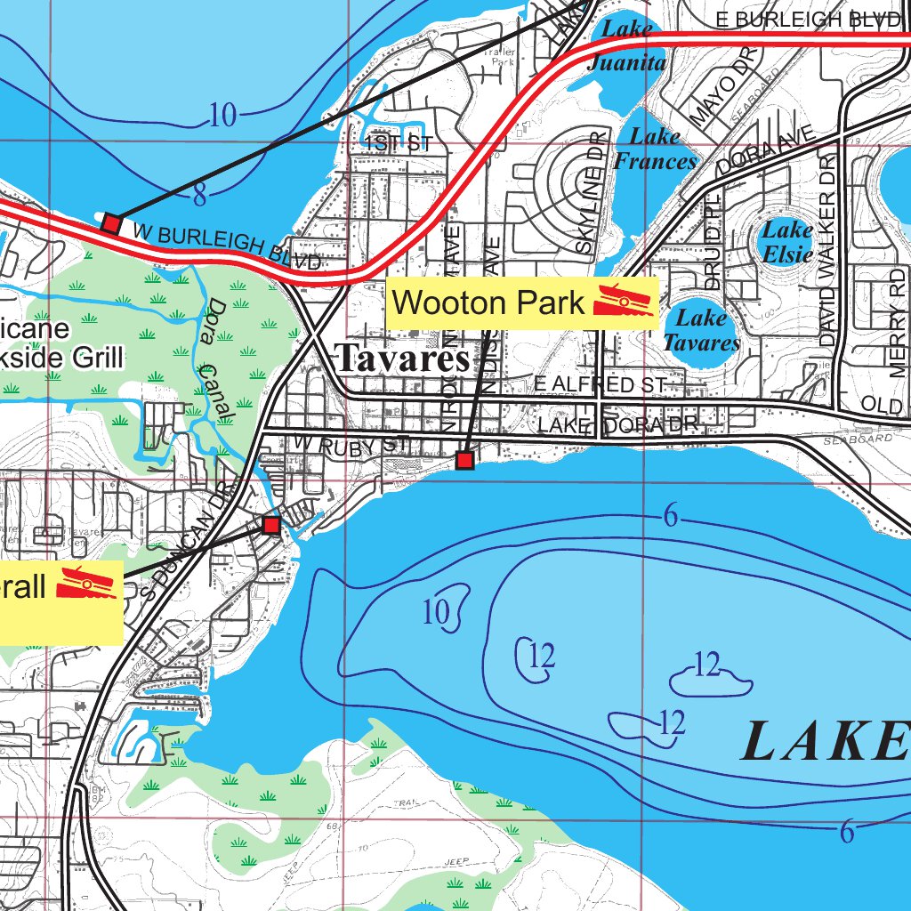 Chain Of Lakes Florida Map
