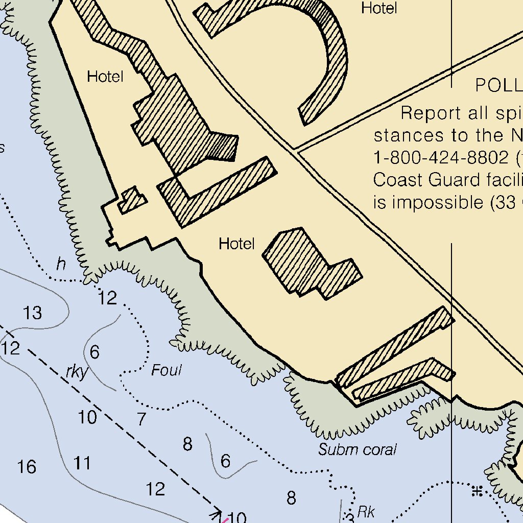 Kailua Bay Island Of Hawaii Map by National Oceanographic & Atmospheric ...