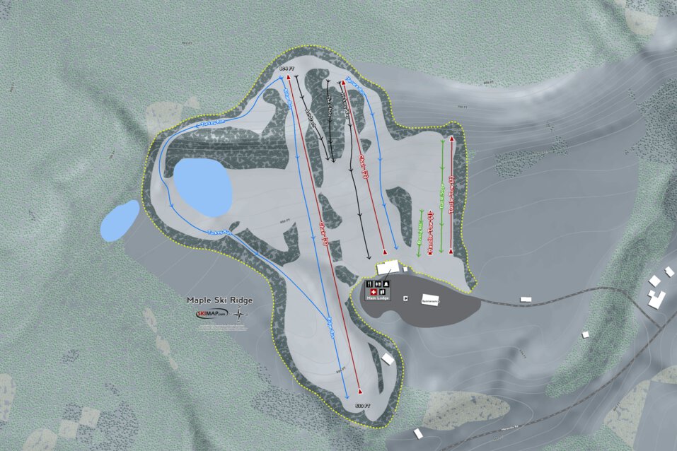 Maple Ski Ridge Resort Map by Mapsynergy | Avenza Maps