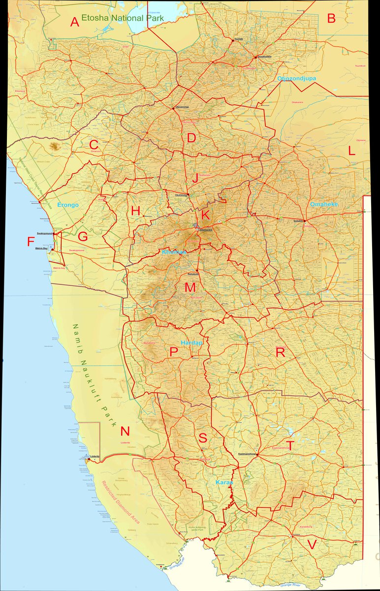 Namibia Farm Map by Arthur Gotz Private | Avenza Maps
