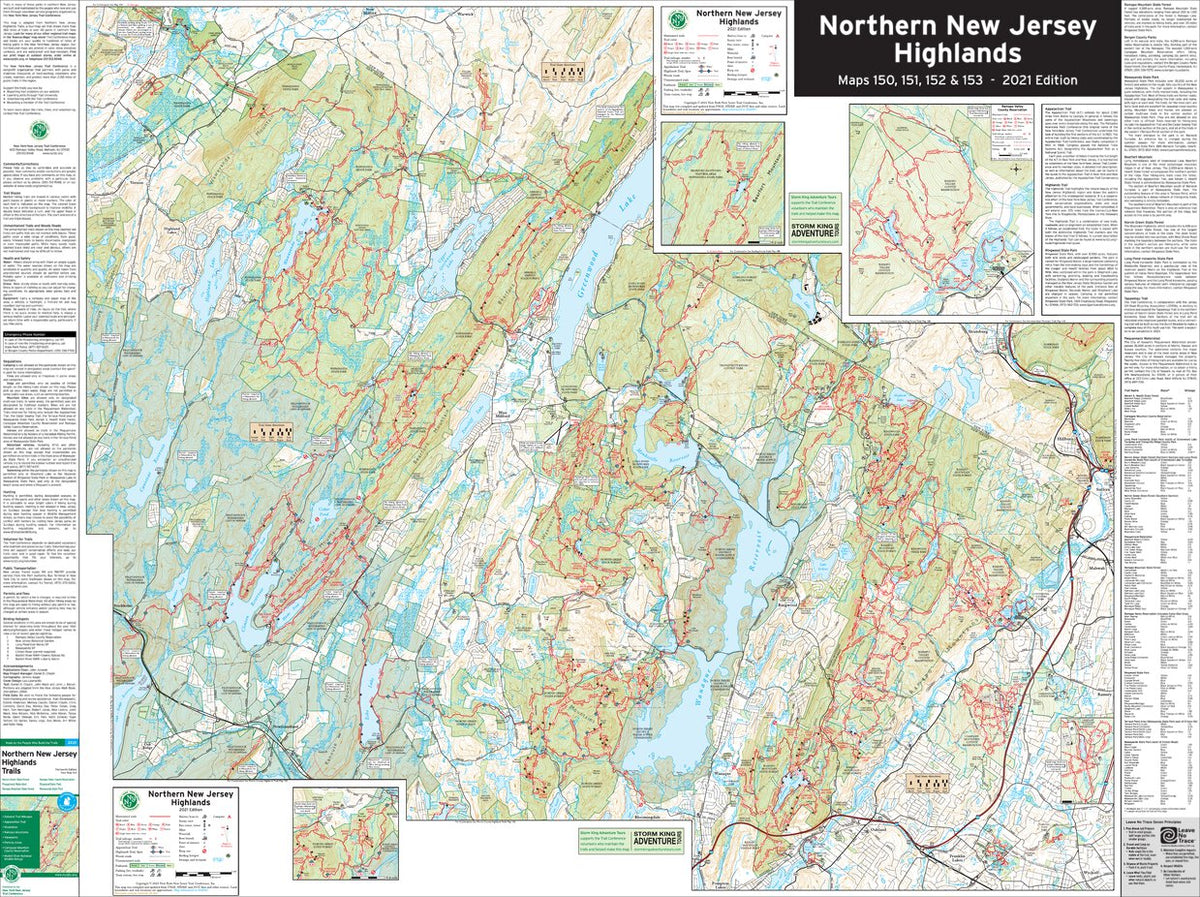 Northern New Jersey Highlands (Combined Map, with A.T. Corridor Map ...